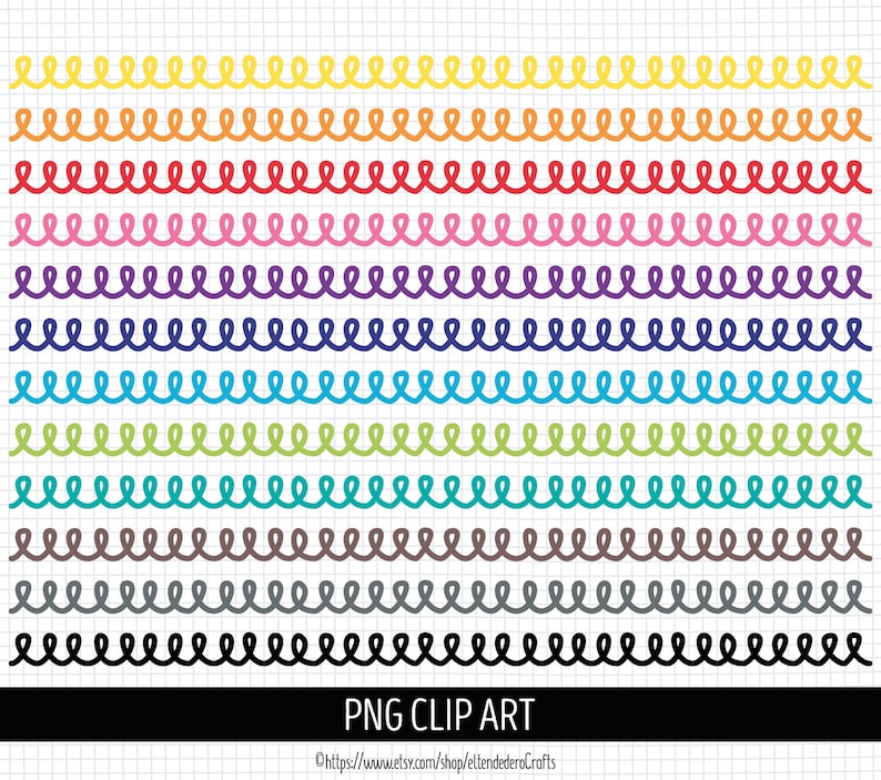 Doodle Dividers Clipart. Hand Drawn Loop Line Dividers PNG - Etsy