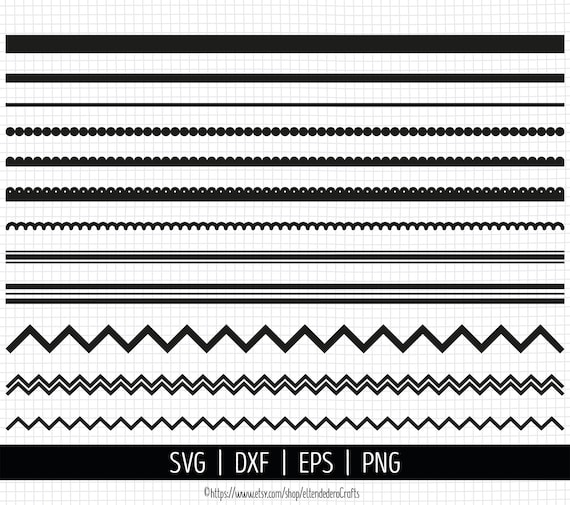 Line Dividers SVG. Scallop Ribbons Cut Files Chevron - Etsy