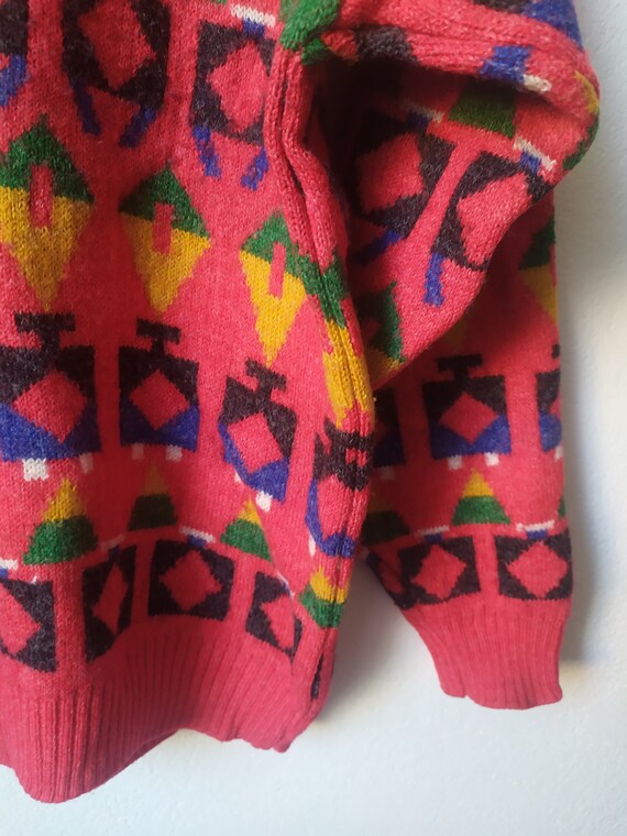 Colourful vintage jumper, 1980/1990s abstract and geo… - Gem