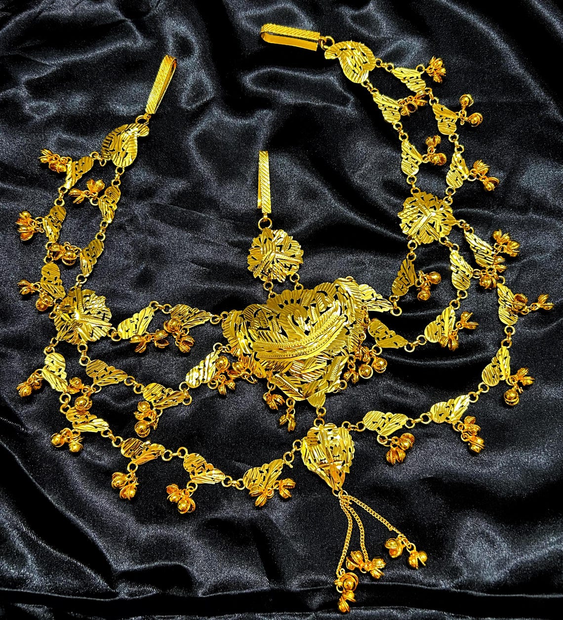 Gold Waist Belt for Dresses & Sarees | Indian Fusion Kamarband | Bridal ...