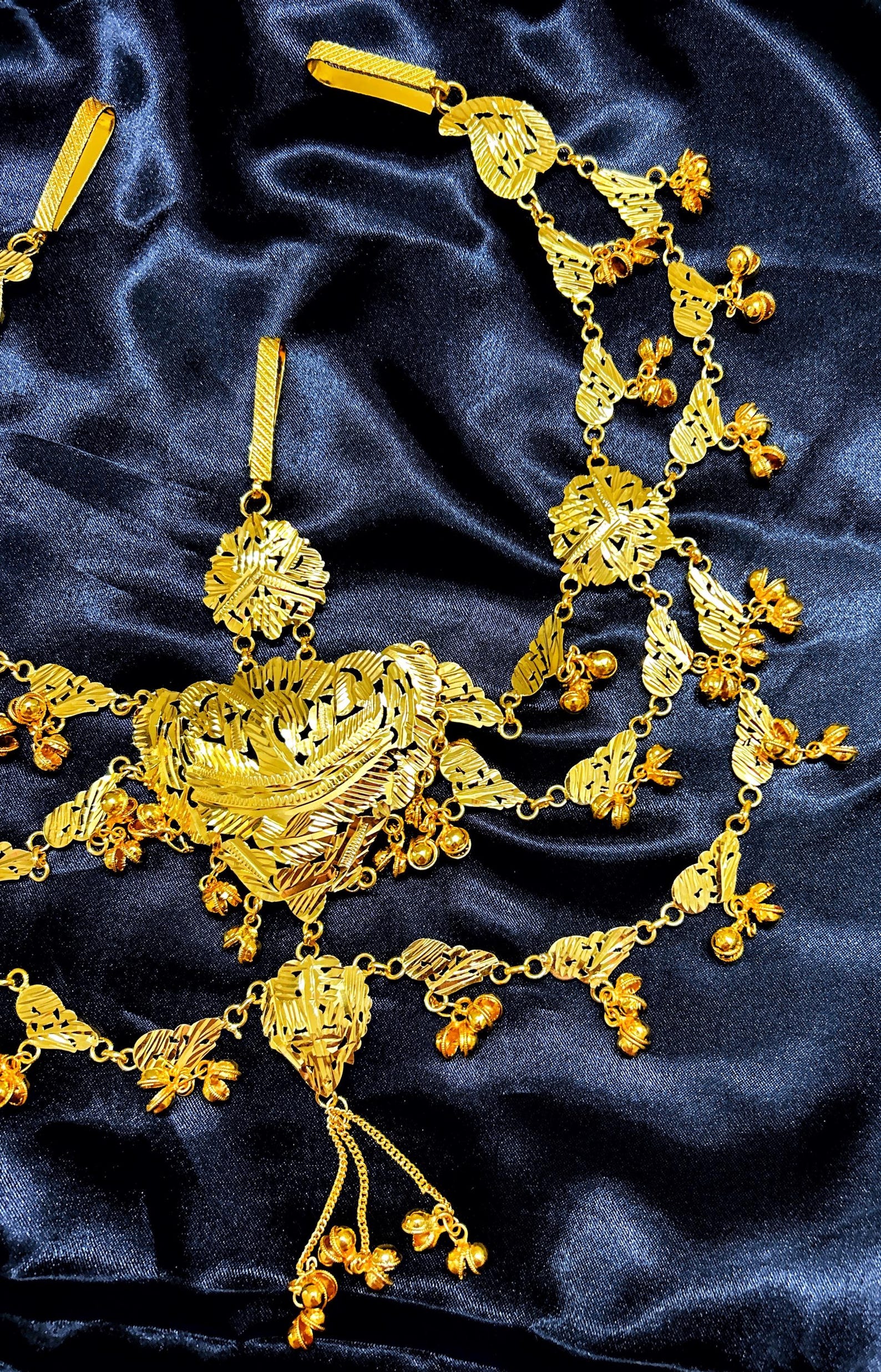 Gold Waist Belt for Dresses & Sarees | Indian Fusion Kamarband | Bridal ...