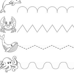Prewriting Coloring Worksheets - Animal Theme Learn to Write Activity ...