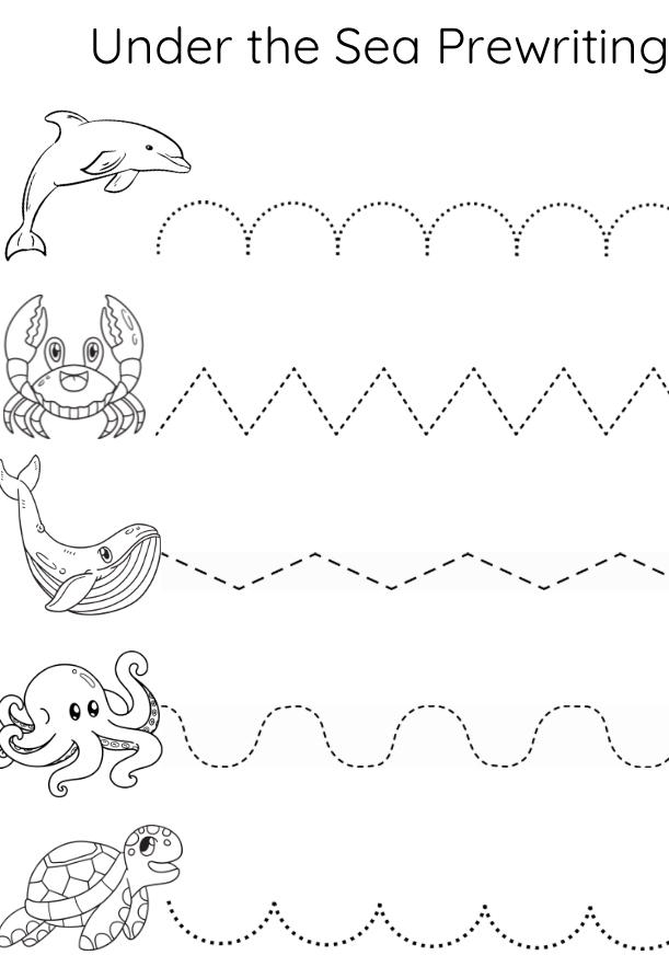 Prewriting Coloring Worksheets - Animal Theme Learn to Write Activity ...