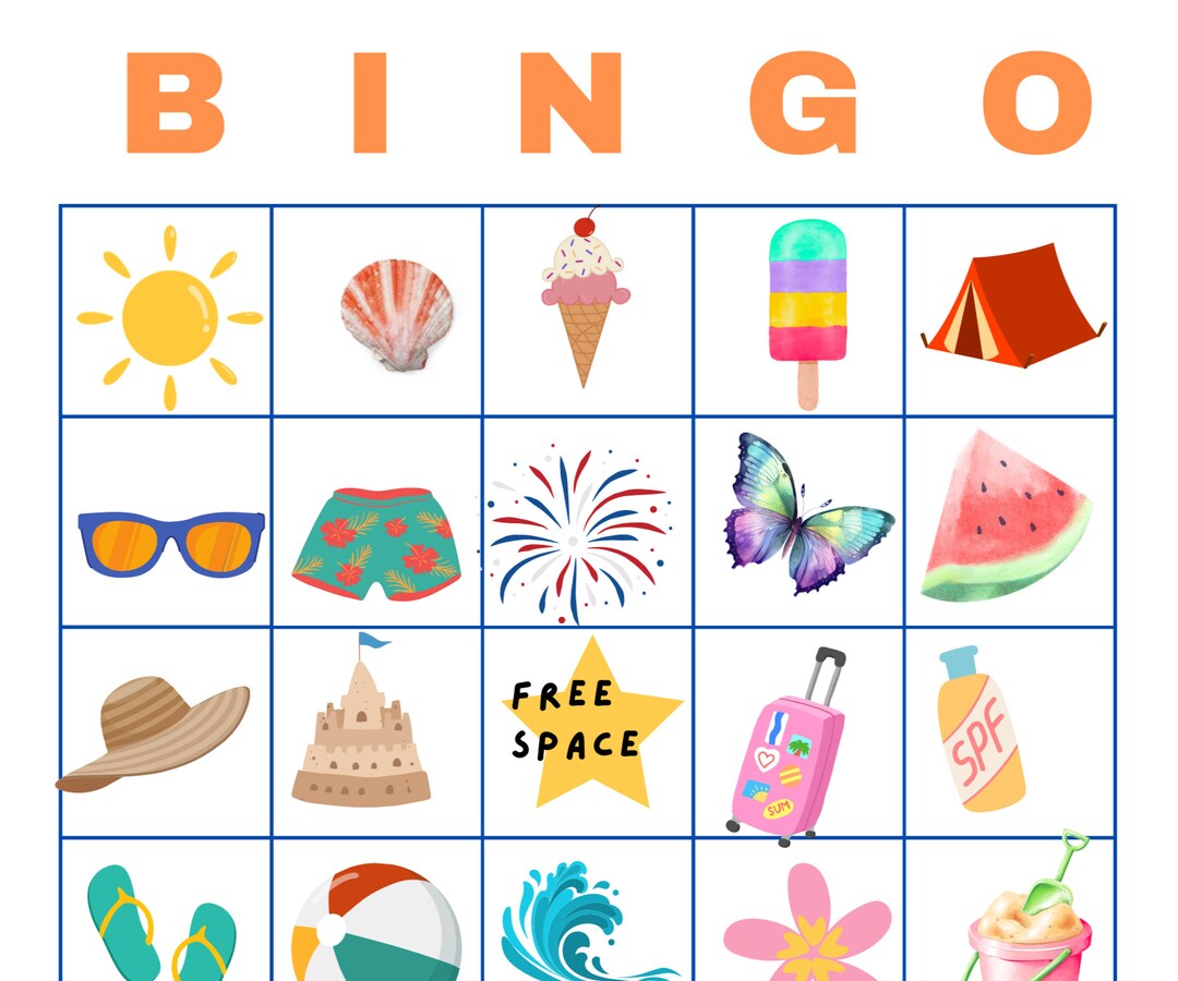 Summer BINGO Boards Early Childhood Vocabulary Expansion - Etsy