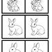 Bunnies Coloring Sheet Early Math Literacy Matching Worksheet Memory ...