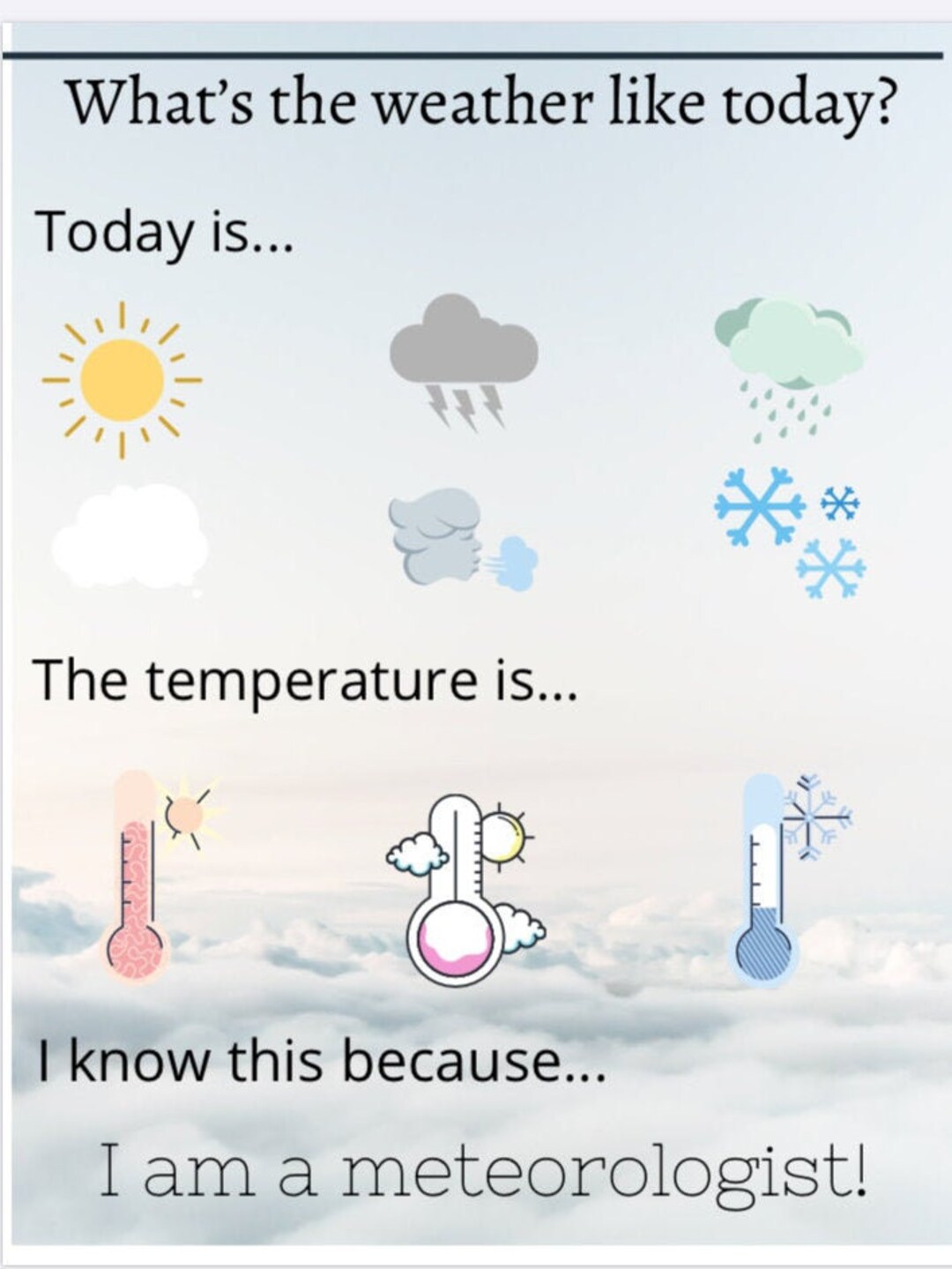 What’s the Weather Like Today? Printable or Slide Weather Forecast ...