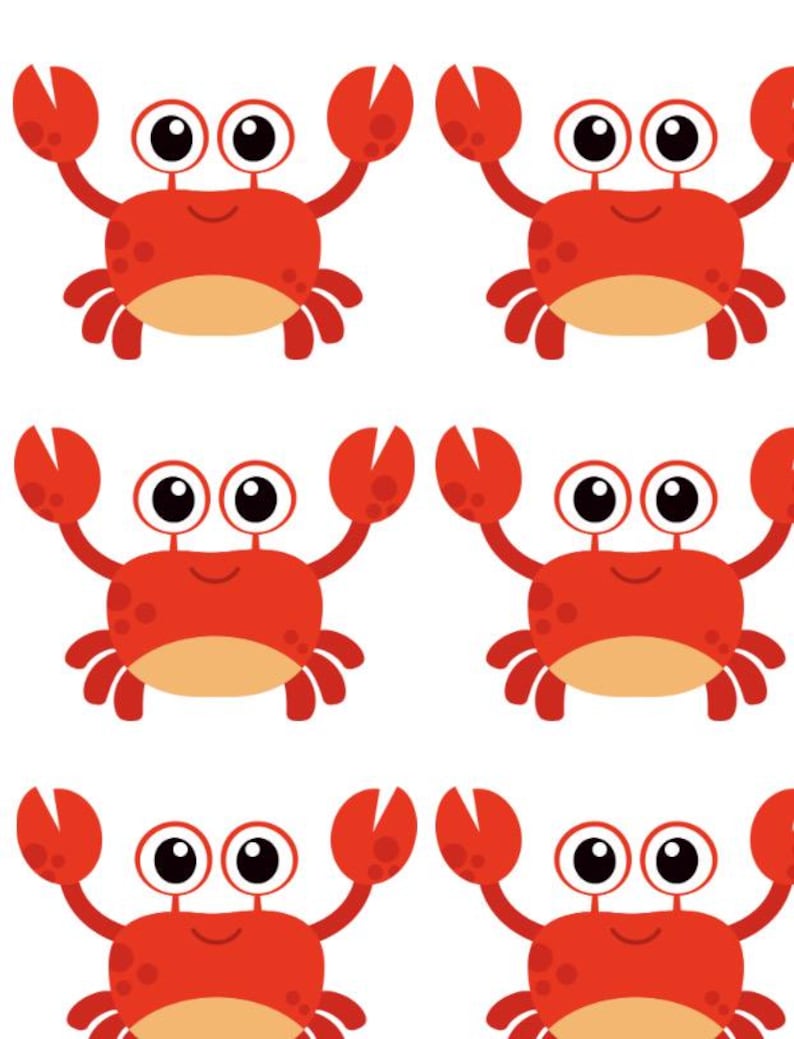 Summer Find the Crabs Coloring Worksheet Plus Crabs to Hide - Etsy