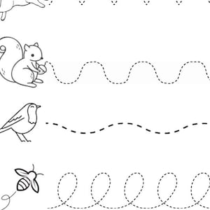 Prewriting Coloring Worksheets - Animal Theme Learn to Write Activity ...