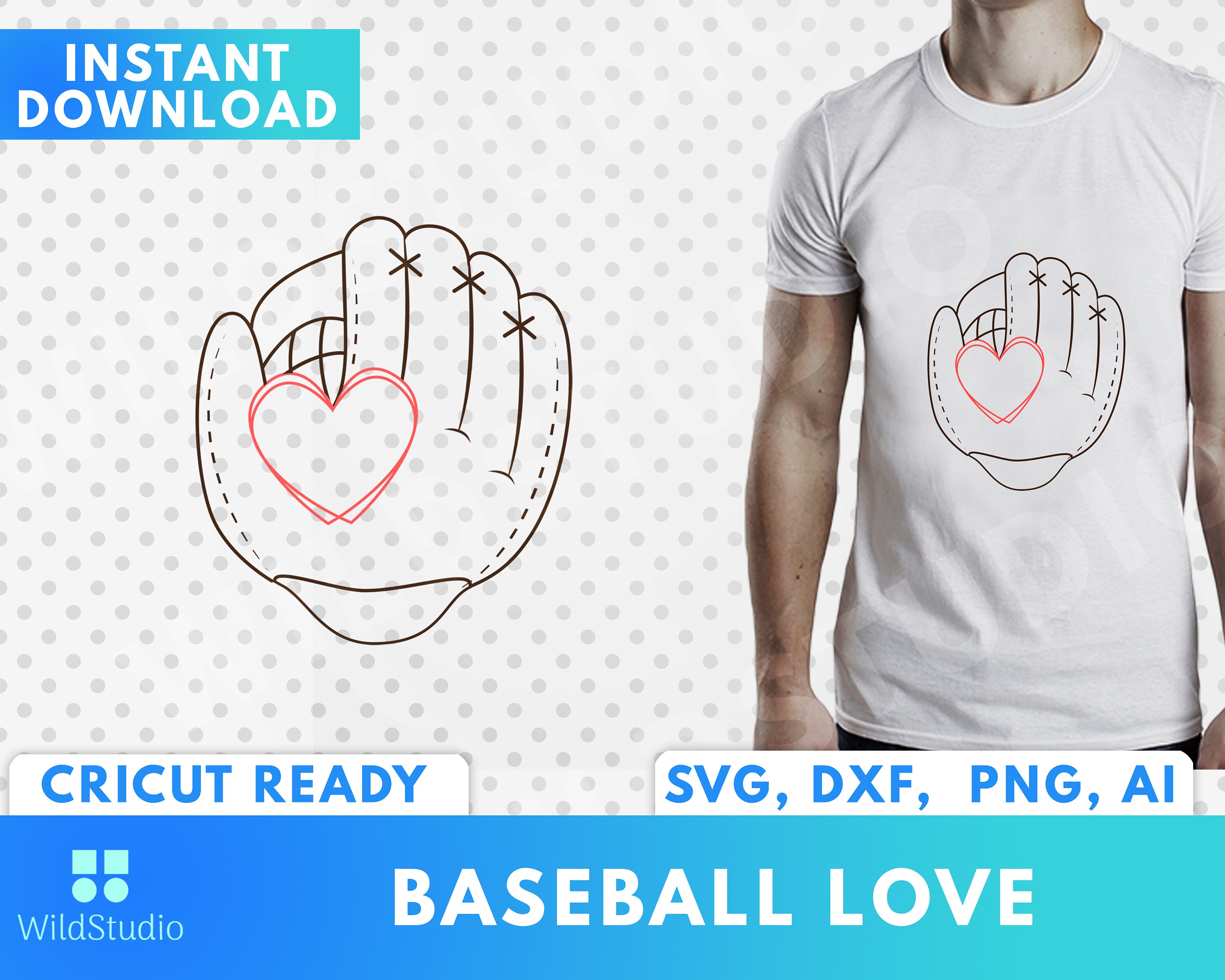Baseball Softball Glove With Heart SVG/PNG Mom Baseball Fan Svg Sport ...