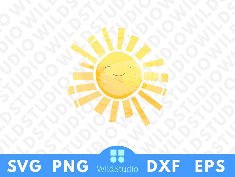 Happy Sun SVG / PNG Yellow Happy Sun Instant Download - Etsy