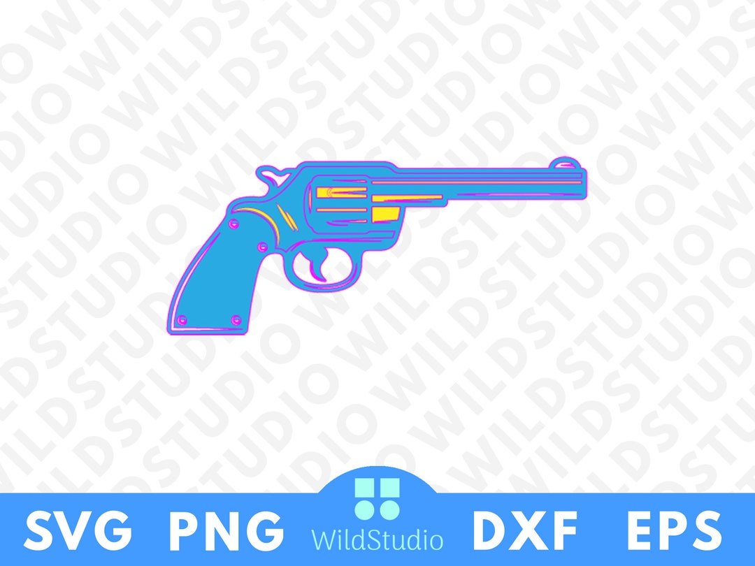 Colored Revolver SVG/PNG Revolver Svg/png Colour Revolver Svg Colored ...