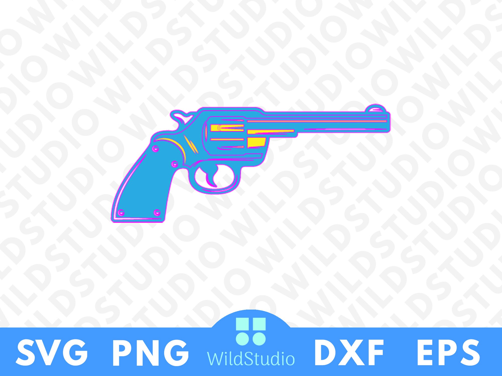 Colored Revolver SVG/PNG Revolver Svg/png Colour Revolver Svg Colored ...