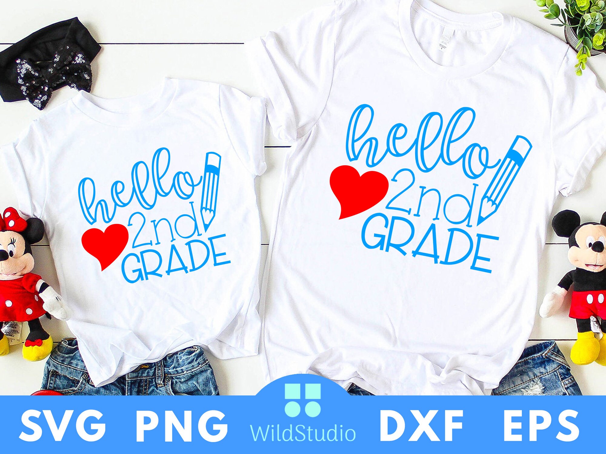Hello Second Grade SVG Back to School 2nd Grade SVG - Etsy