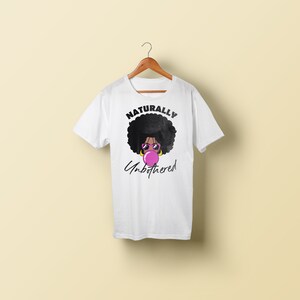 Naturally Unbothered SVG Pretty Afro Girl SVG Sister - Etsy