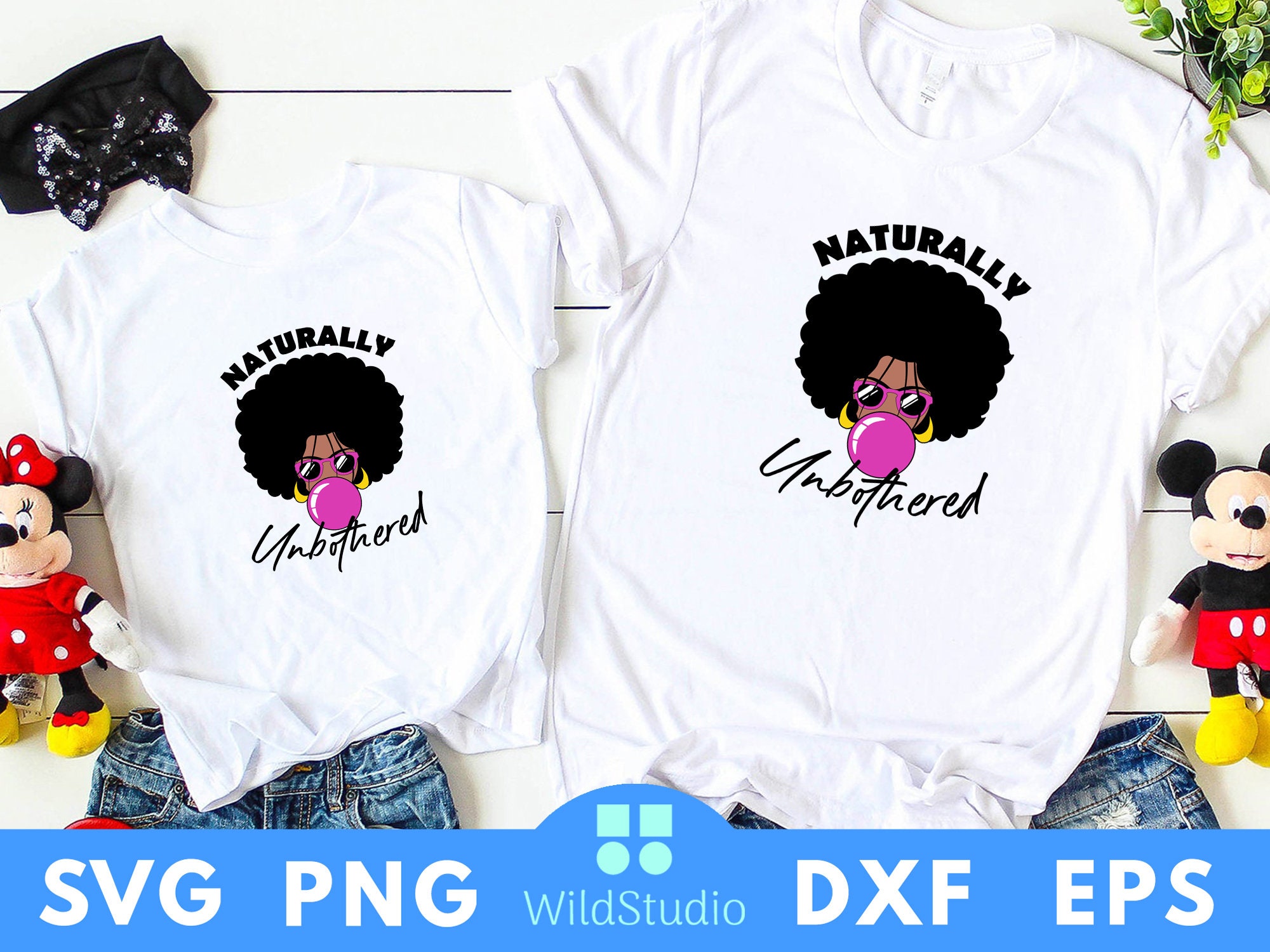 Naturally Unbothered SVG Pretty Afro Girl SVG Sister - Etsy