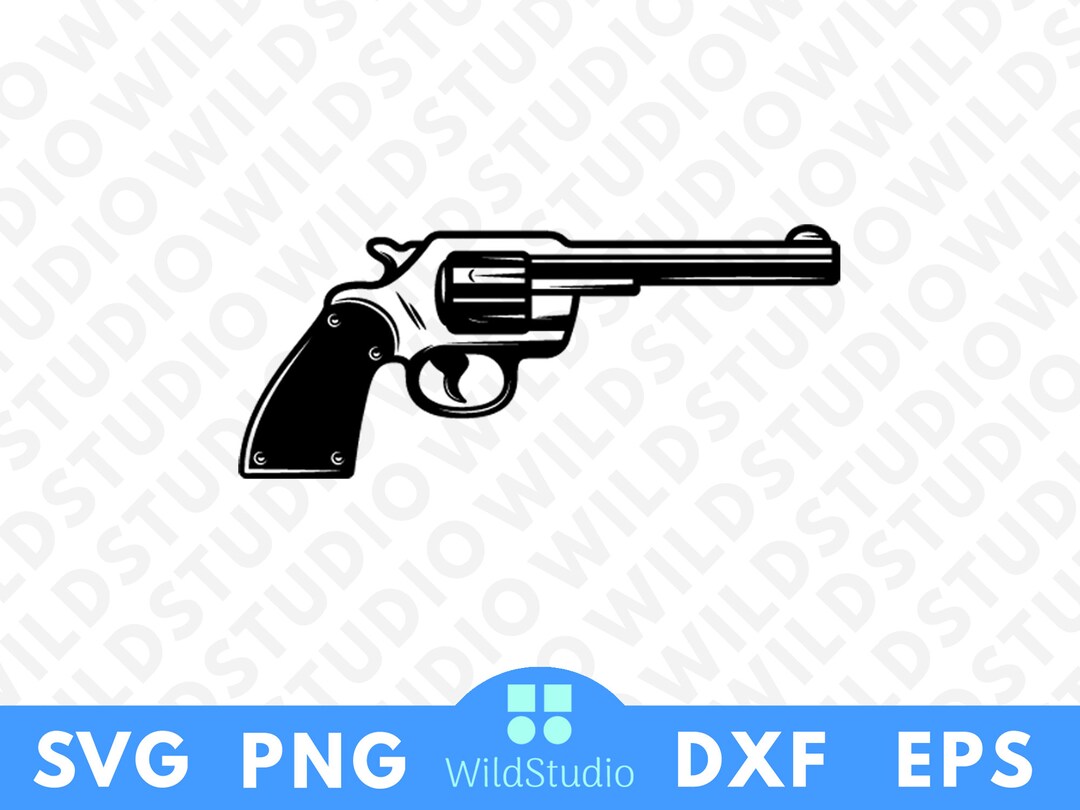 Black and White Revolver SVG/PNG Black Revolver Svg/png - Etsy