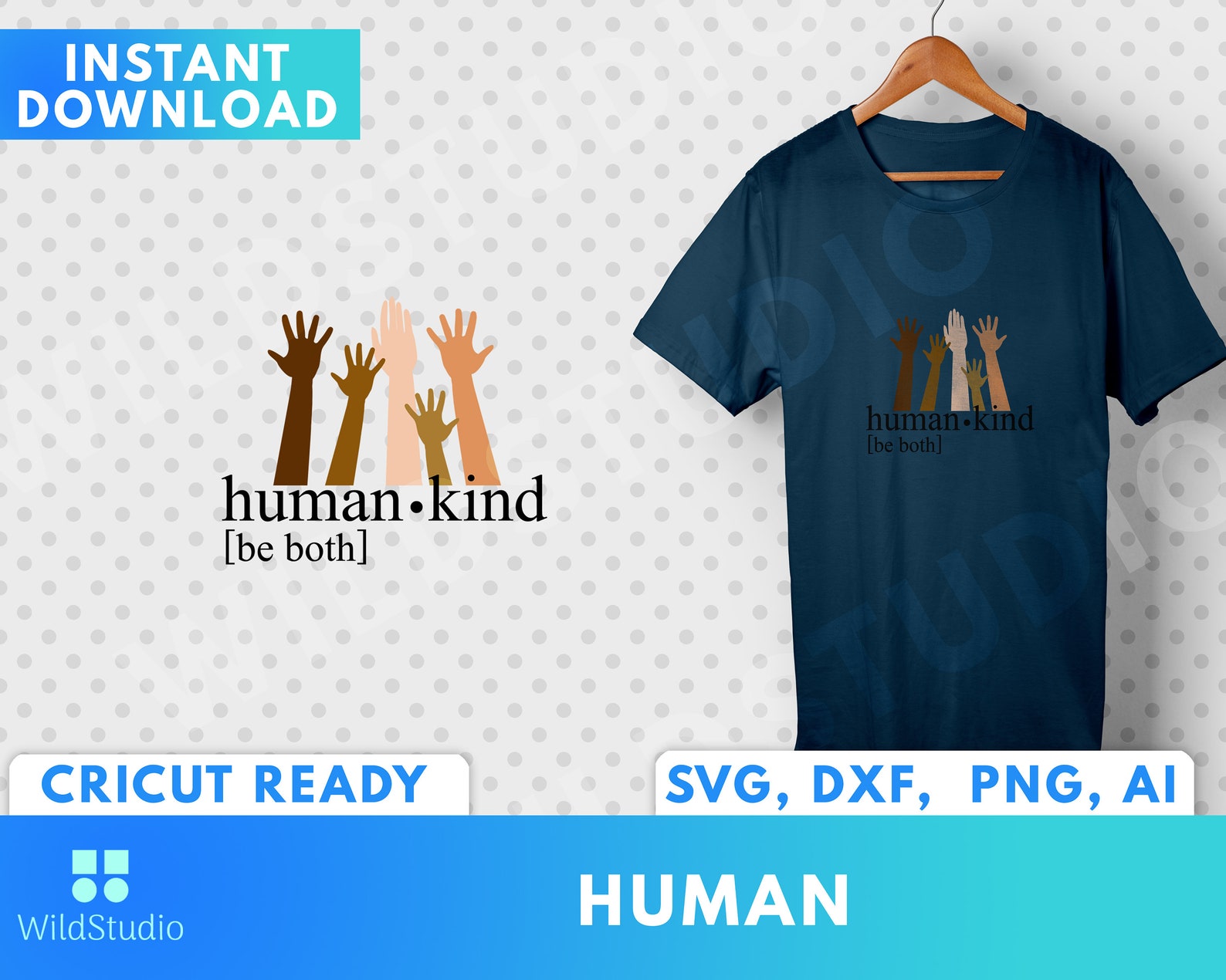 Human Kind Be Both SVG/PNG All Equal Svg/png Human Kind - Etsy