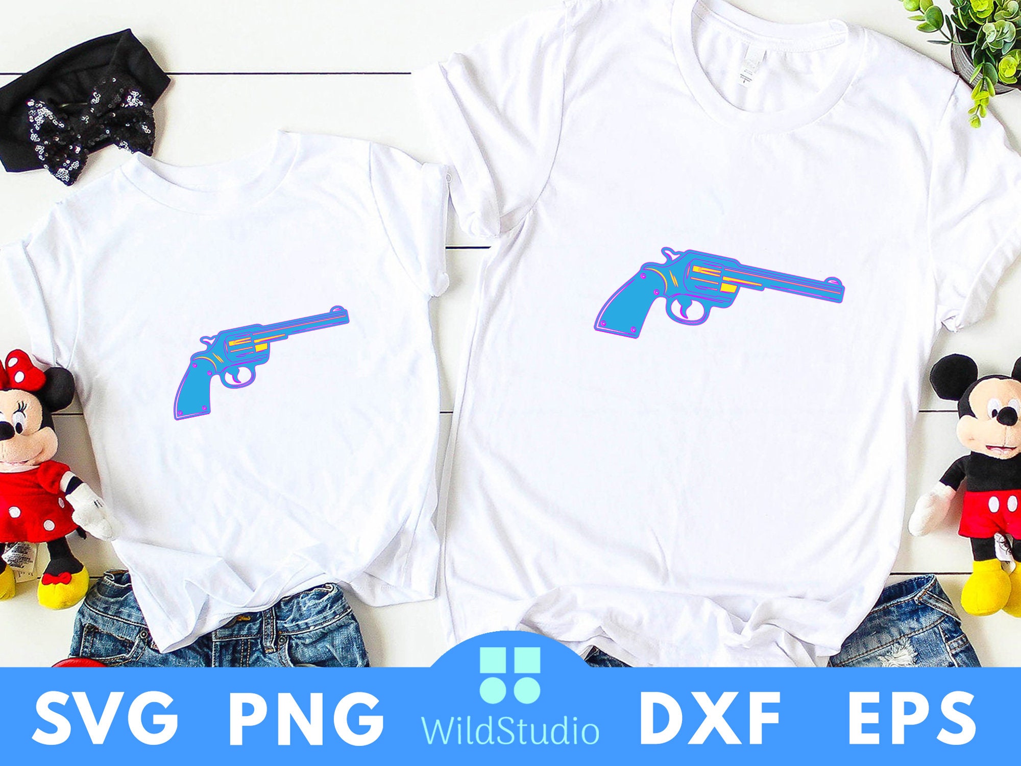 Colored Revolver SVG/PNG Revolver Svg/png Colour Revolver Svg Colored ...