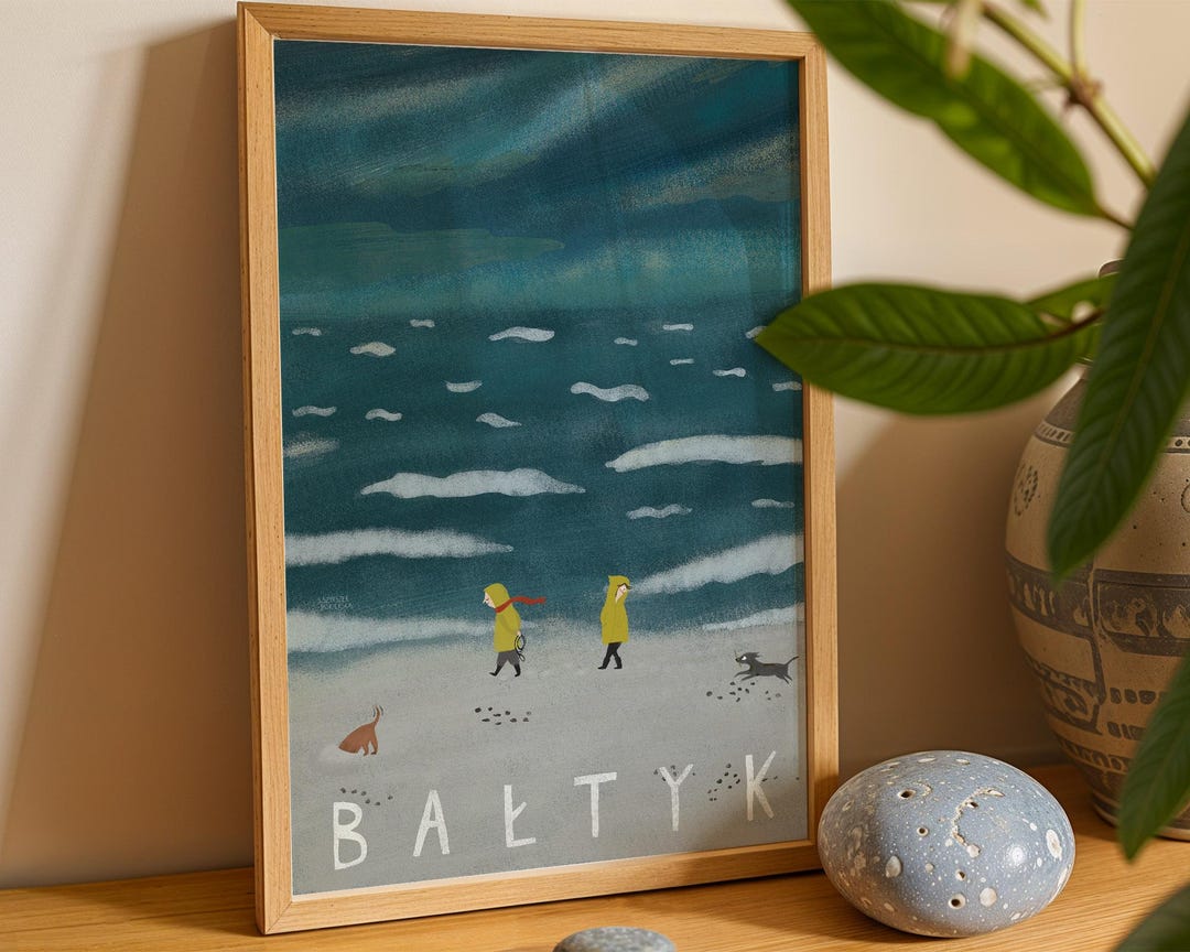 Poland Baltic Sea Wall Art – Travel Poster Print – Bałtyk Beach Poster ...