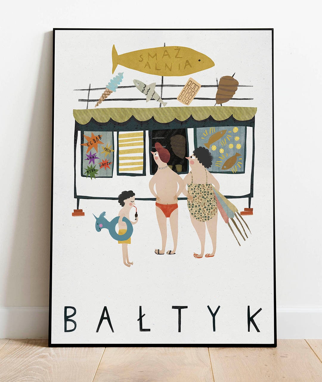 Bałtyk. Polish Sea. Baltic Ostsee. Poland Travel Poster. Wall ...