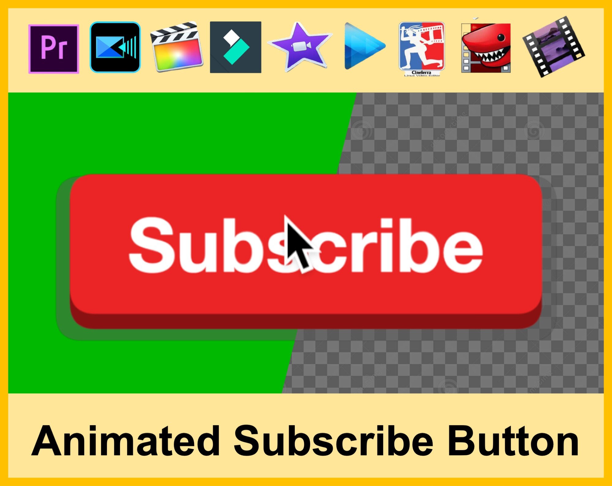 Attractive Youtube Subscribe animation for Your videos | Etsy