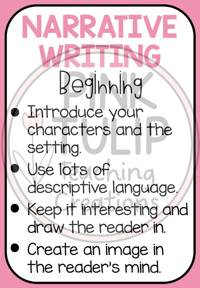 Narrative Writing Posters - Classroom Decor - Etsy