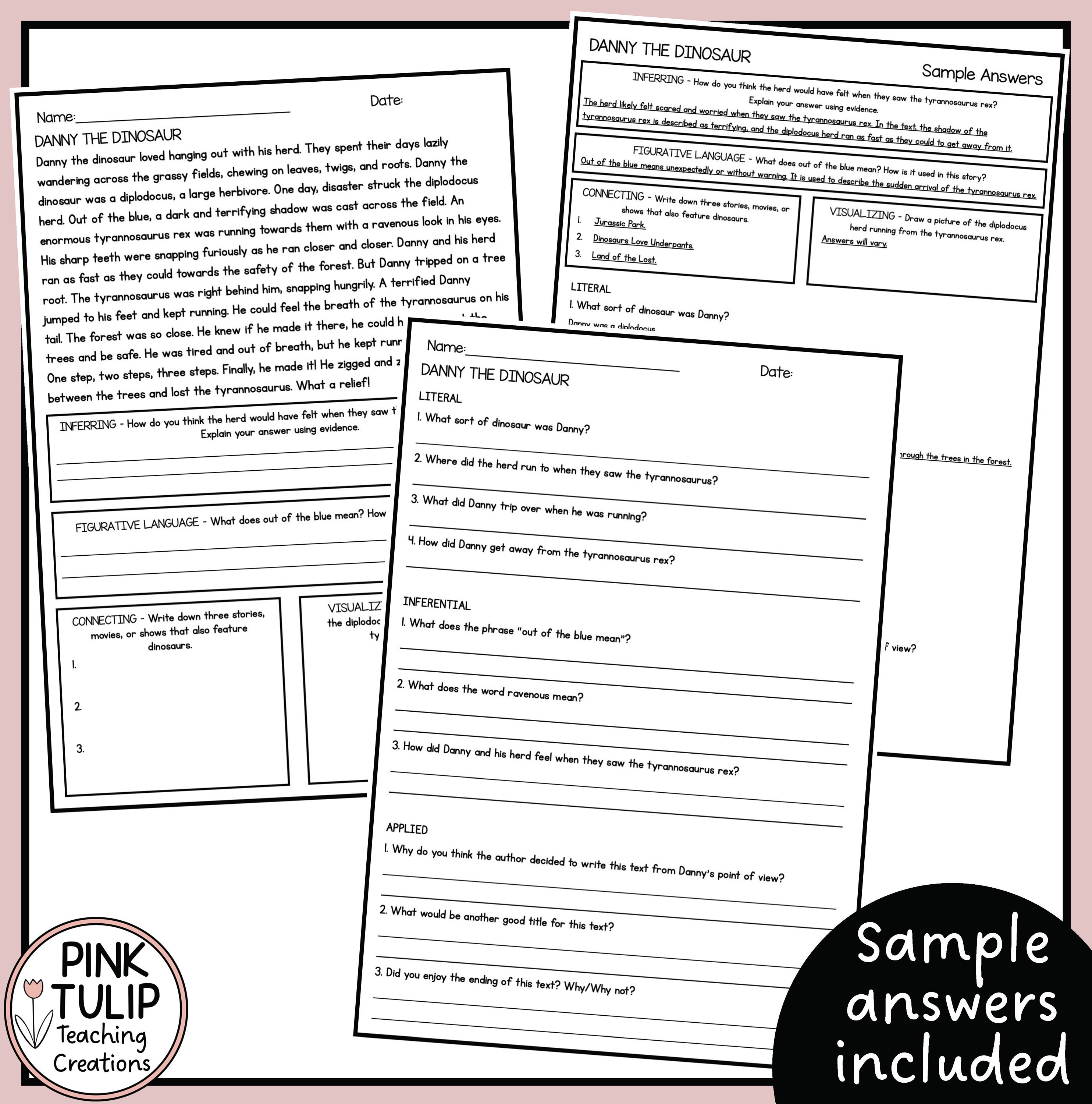Comprehension Worksheets - Reading Strategies Set #2 - Etsy