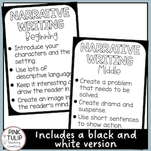Narrative Writing Posters - Classroom Decor - Etsy