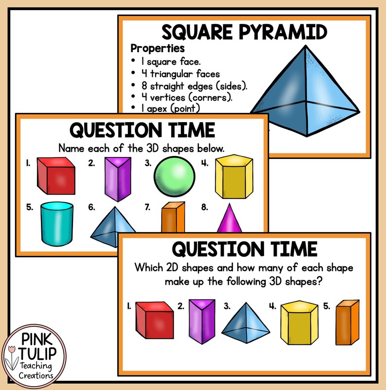 Define, Describe, and Compare 3D Shapes Teaching Powerpoint ...