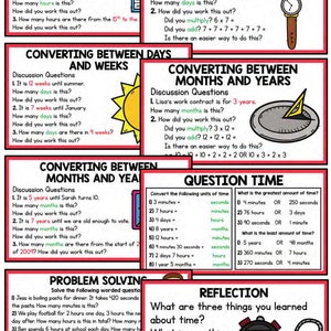 Converting Between Units of Time - Teaching Powerpoint Presentation - Etsy