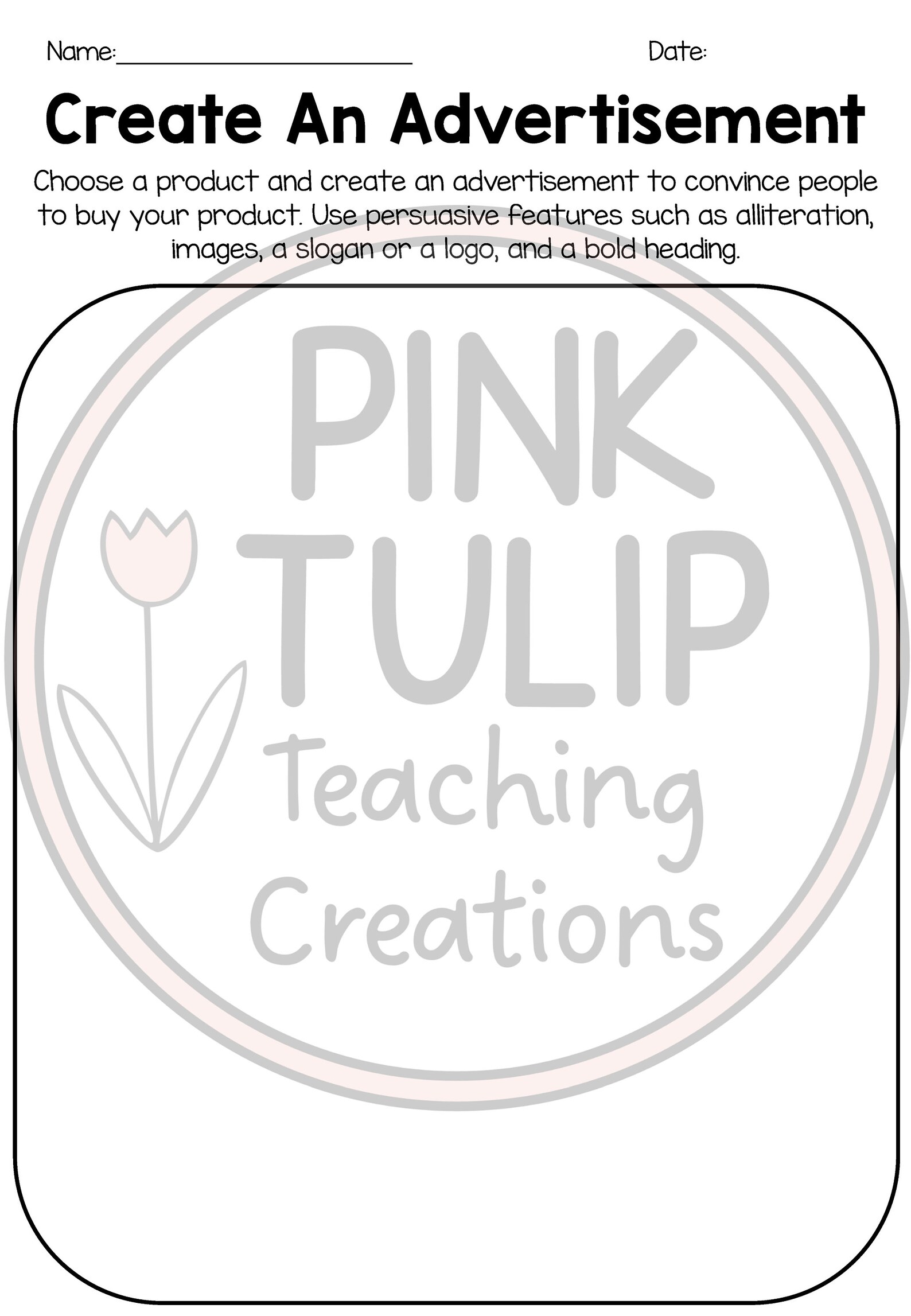 Advertisement Techniques - Persuasive Writing Worksheets - Etsy