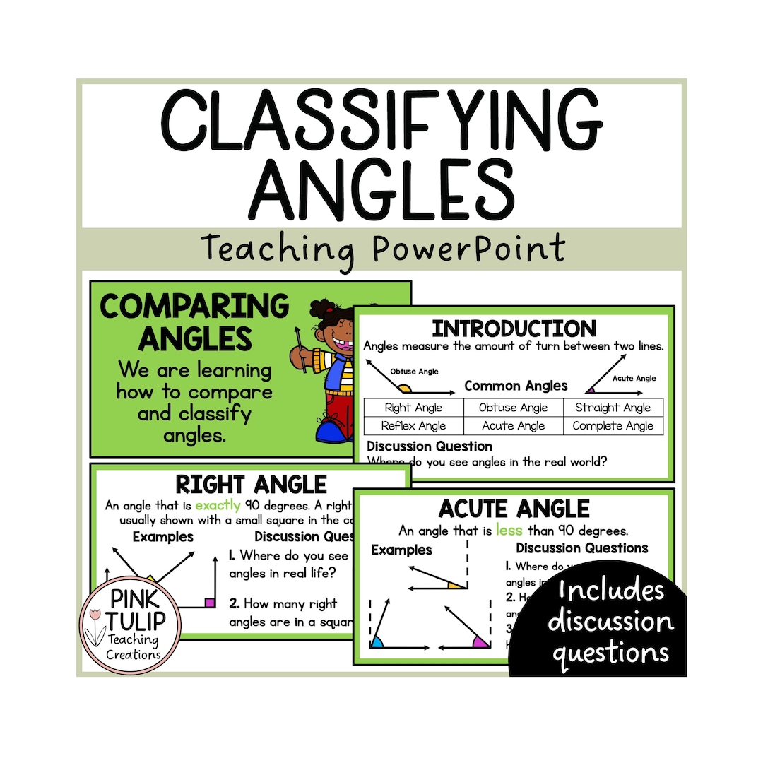 Comparing and Classifying Angles - Teaching Powerpoint Presentation - Etsy