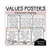 Values Posters Earth Tones - Classroom Decor - Etsy