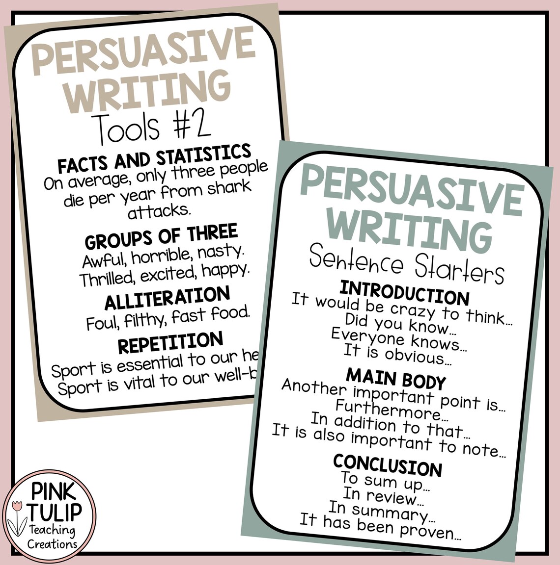 Persuasive Writing Posters - Earth Tones Classroom Decor - Etsy