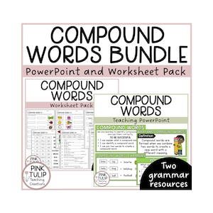 Compound Words Bundle - Worksheet Pack and Guided Teaching Powerpoint ...