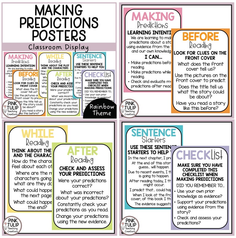 Making Predictions (predicting) - Reading Comprehension Bundle - Etsy