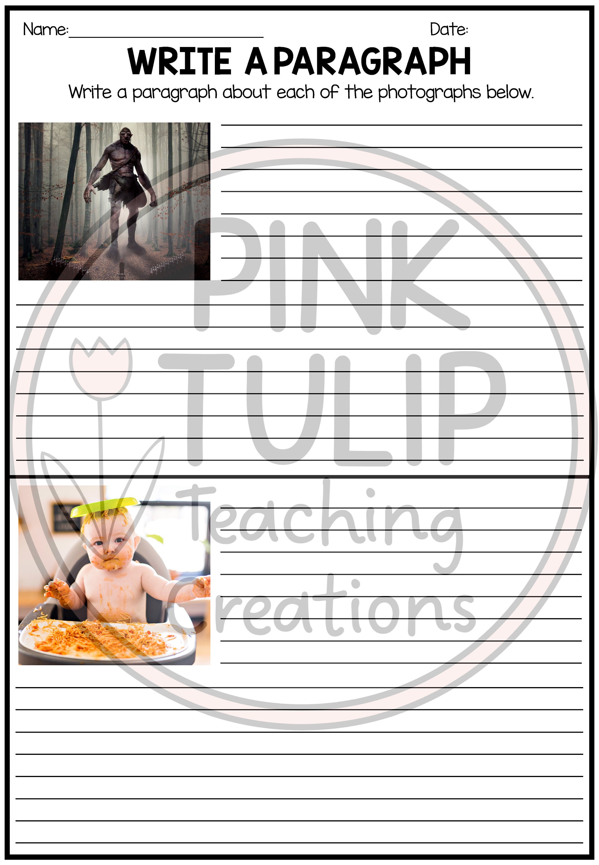 Write a Paragraph Photo Writing Prompts - Etsy UK