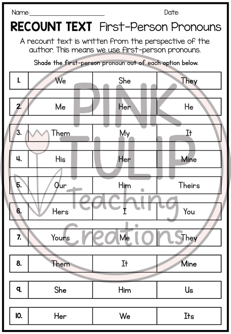 Recount Text Writing Worksheet Pack No Prep Lesson Ideas - Etsy
