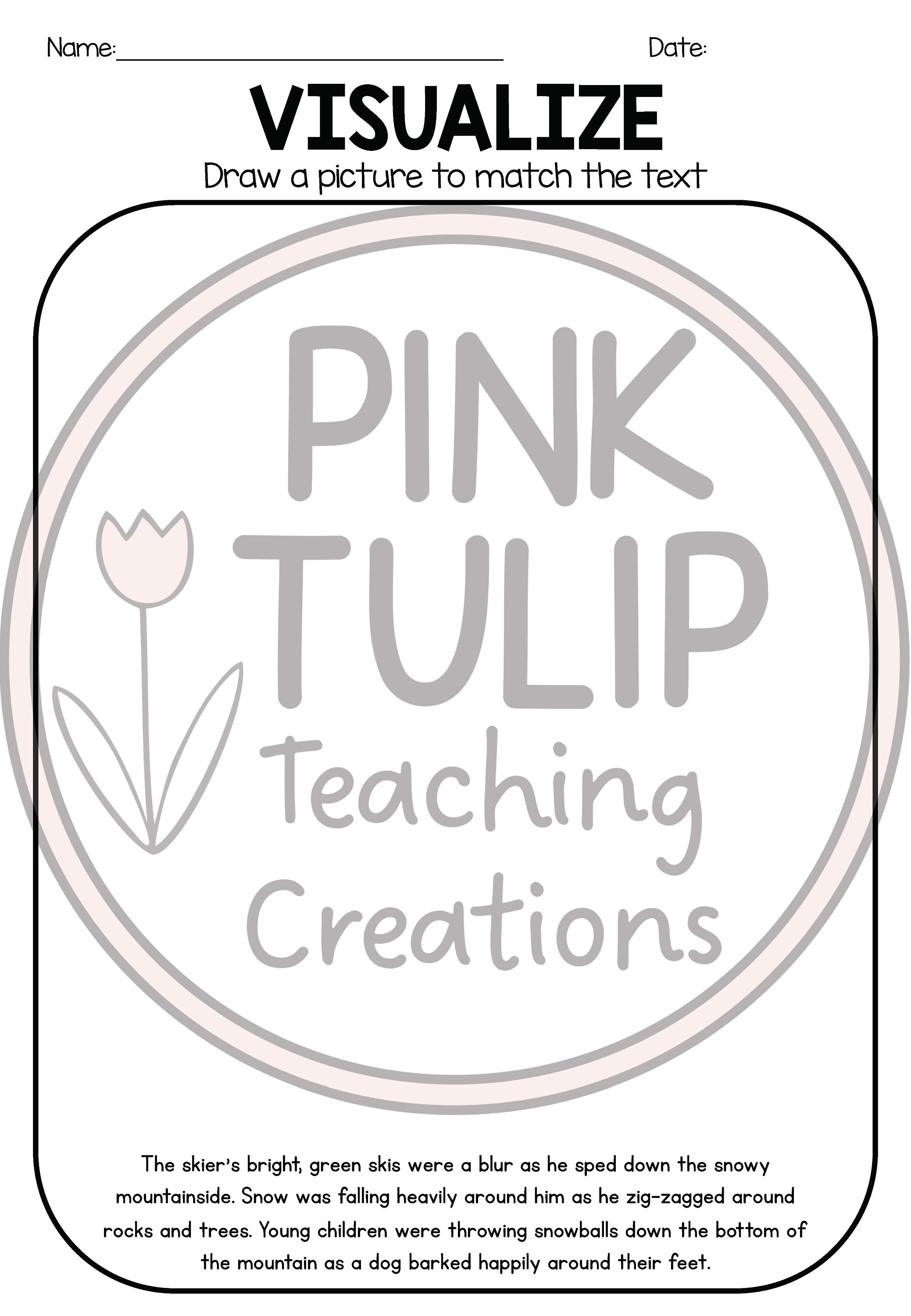 Visualizing visualising Reading Comprehension Worksheet Pack - Etsy ...