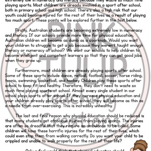 Persuasive Writing Comprehension - Pointless, Painful, Physical ...