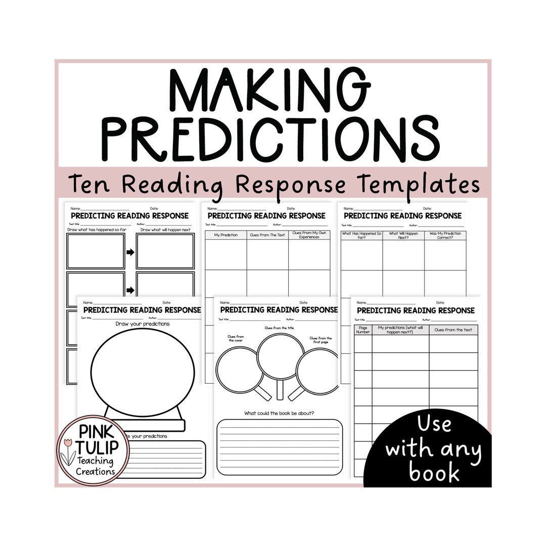 Making Predictions predicting Reading Response Pack Templates for Any ...