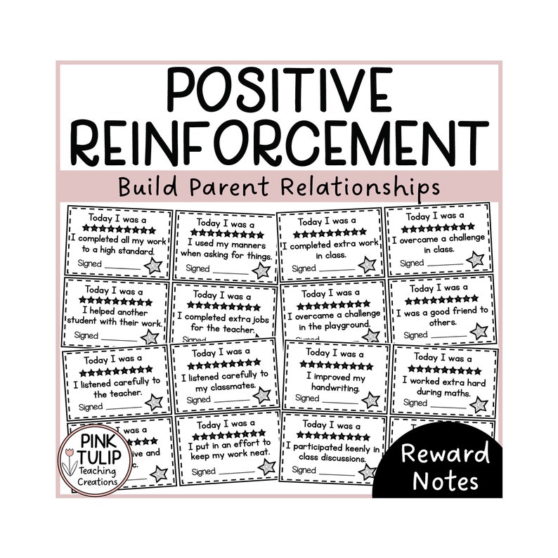 Positive Reward Notes for Parents - Etsy
