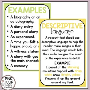 Recount Text Posters - Classroom Decor - Etsy