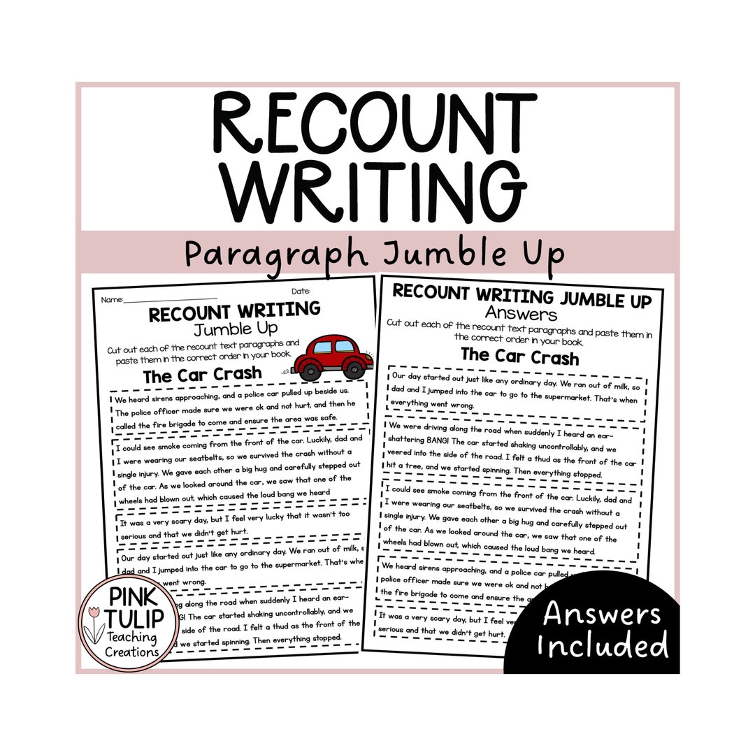 Recount Writing - Paragraph Jumble Up - Etsy