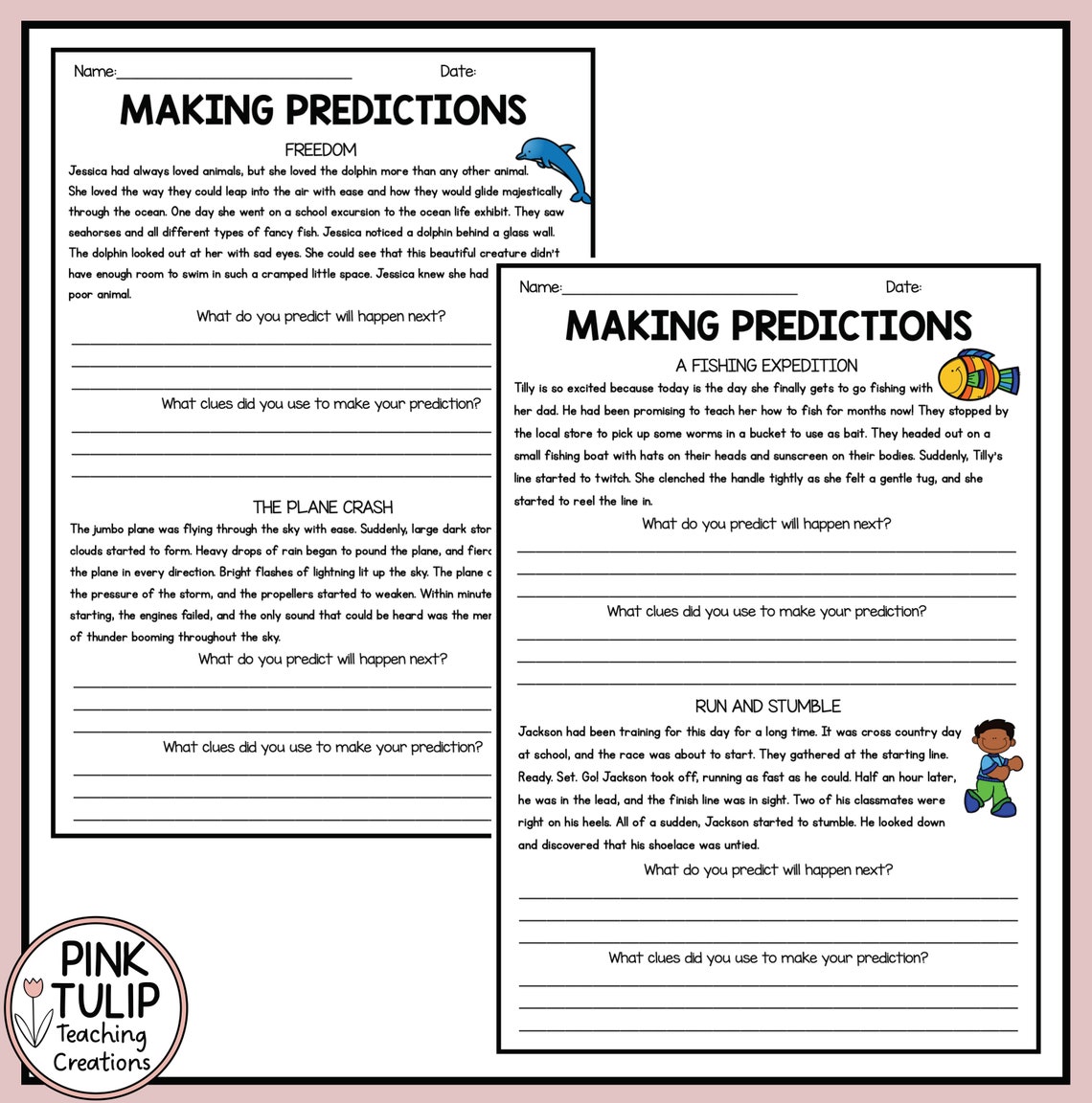 Making Predictions predicting Reading Worksheet Pack - Etsy