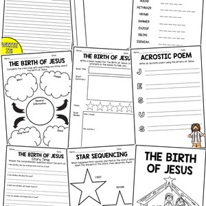 The Birth of Jesus - Story and Activity Pack - Etsy