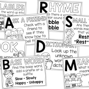 Spelling Strategy Posters - Classroom Decor - Etsy