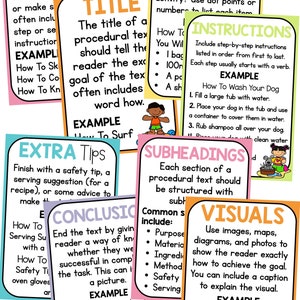 Procedural Text Posters - Classroom Decor - Etsy