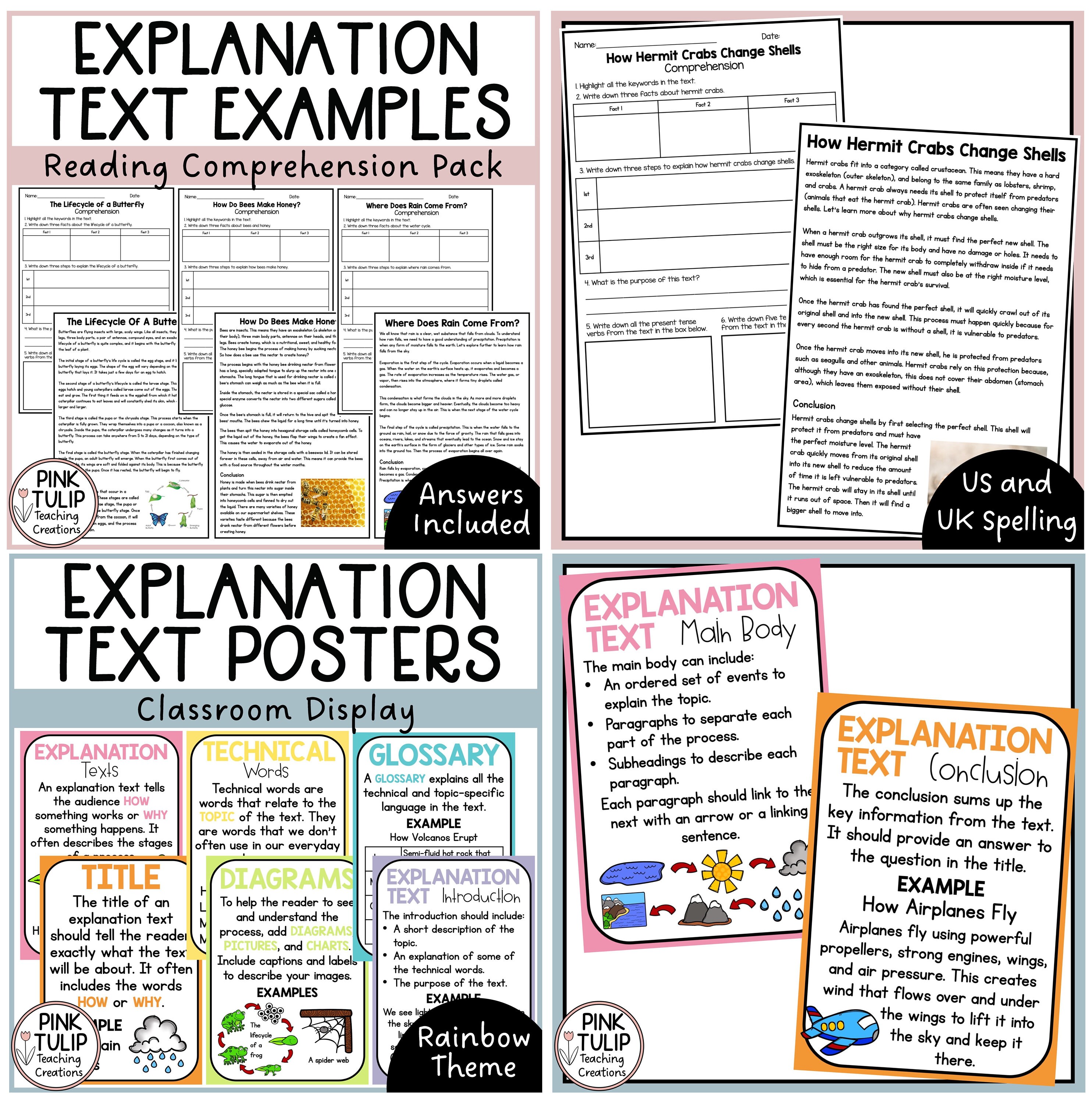 Explanation Text - Reading and Writing Bundle - Etsy