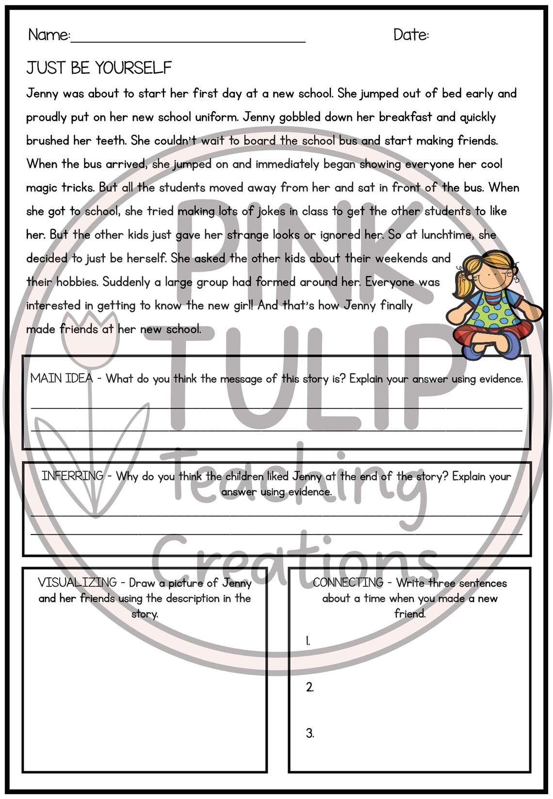 Comprehension Worksheets - Reading Strategies Set #10 - Etsy